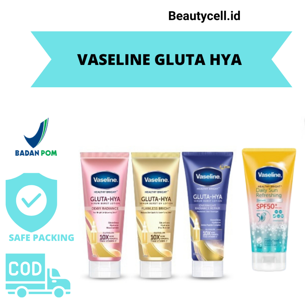 Vaseline Gluta Hya UV Lotion Flawless Bright - Dewy Radiance 200ml ...