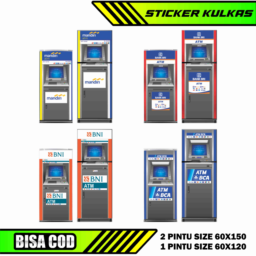 Atm MOTIF 1-door/2-door Refrigerator STICKER | Shopee Malaysia