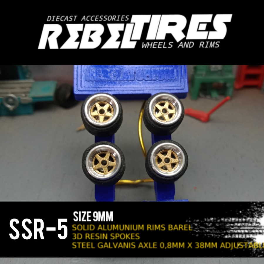 Rebel RUBBER TIRE 5 SPOKE SSR5 VARIAN SIZE & TIREBOMB FULL ALLOY (IRON) | Shopee Malaysia