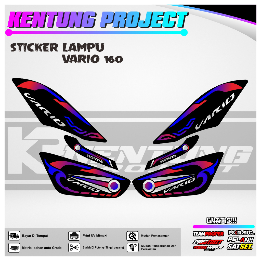 Vario 160 UV LAMP VARIATION STICKER TRANSPARENT- LATEST VIRAL VARIO 160 ...