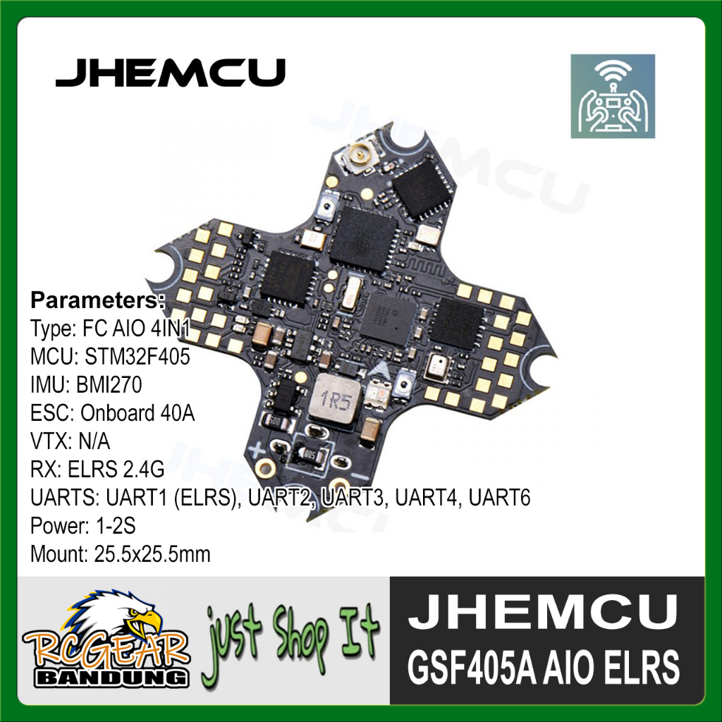 Jhemcu GSF405A AIO F405 Flight Controller FC 5A ELRS 2.4G 25.5x25.5mm ...