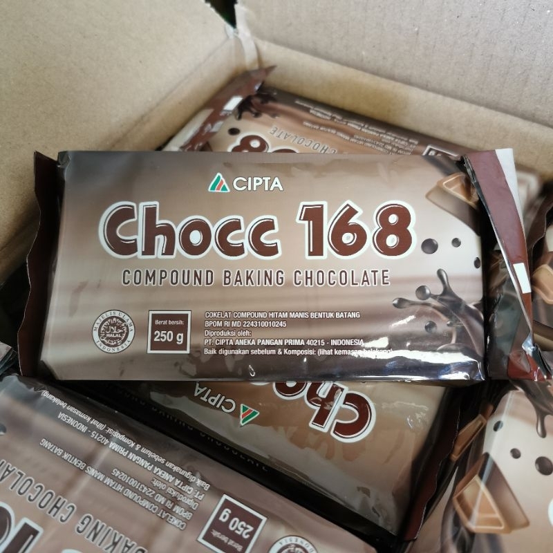 250gr Chocc Chocolate Bar 168 | Dark Chocolate Compound | Shopee Malaysia