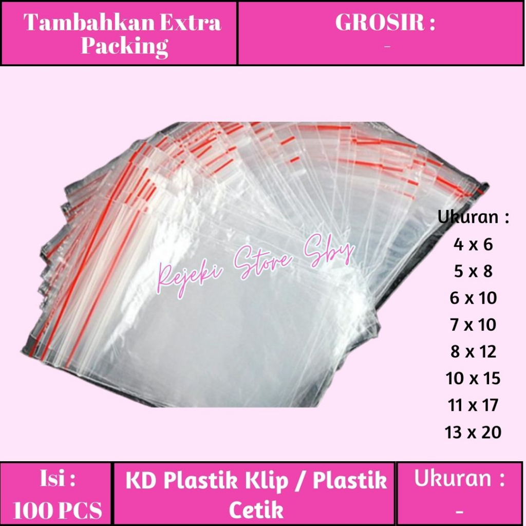 (100Pcs) Kd Plastic Clips/Plastic Cetik | 4x6/5x8/6x10/7x10/8x12/10x15 ...