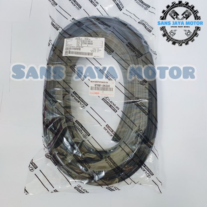 Toyota Innova Inova Inova 2004-2015 Rear Luggage Door Body Rubber ...