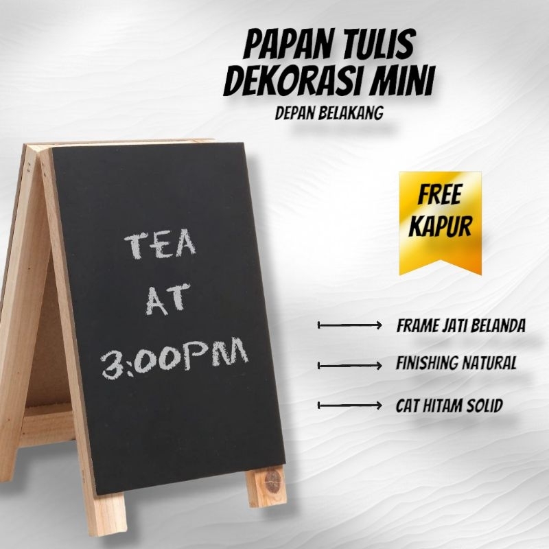 Whiteboard Blackboard Stand Front and Back Cafe Menu Decoration Warkop ...