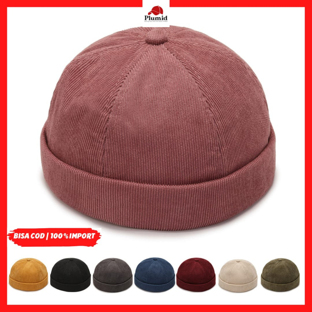 Plumid - premium plain corduroy miki hat TP 134 corduroy peci hat ...