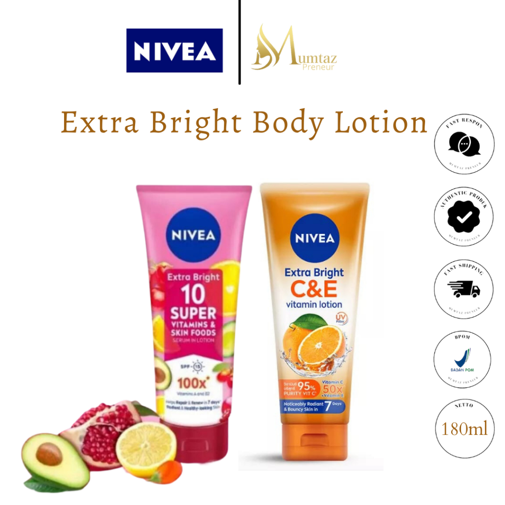 Nivea EXTRA BRIGHT 10ml SUPER VITAMIN SKIN FOOD NIVEA EXTRA BRIGHT C&R ...