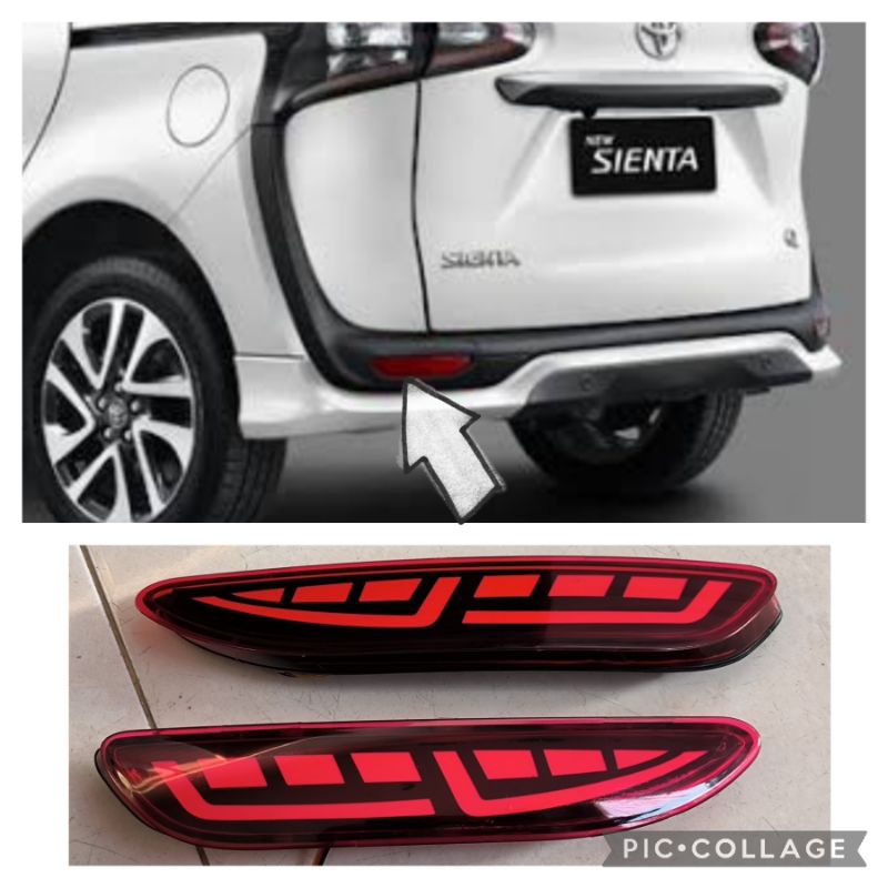 Toyota Sienta rear bumper lights, Sienta rear bumper reflectors, led ...