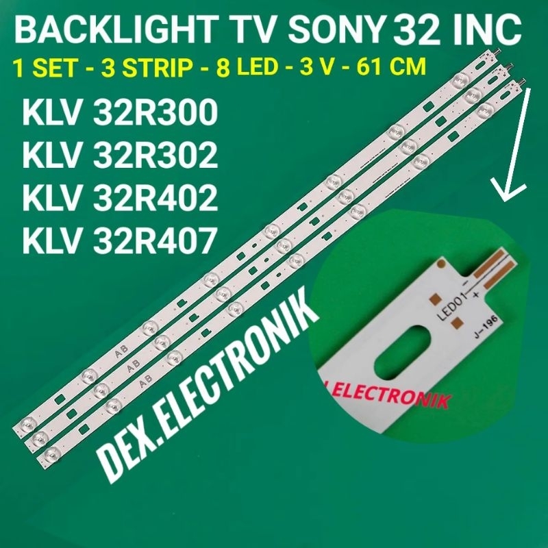 Sony tv backlight 32 inch 3v 8 buttons sony tv light KDL32R300B KLV 32EX33A KLV32R402A original ...