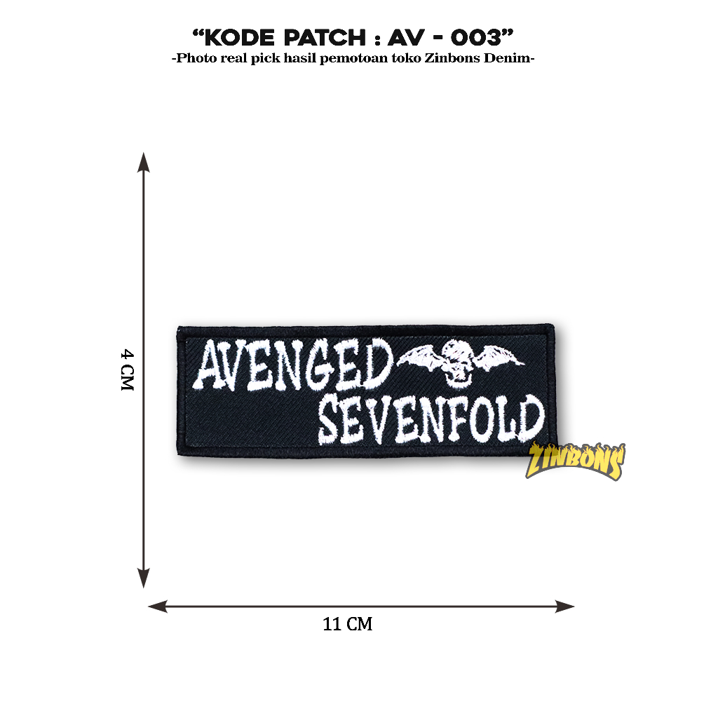 Avenged SEVENFOLD PATCH EMBLEM Music Embroidery PATCH IRON | Shopee ...
