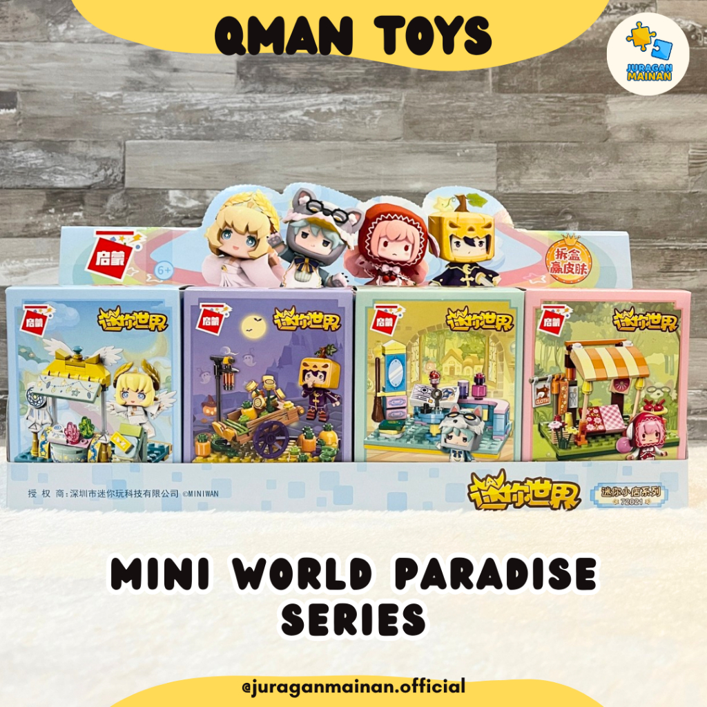 MERAH Qman TOYS Mini World Paradise Blindbox - Bricks Disassembly brick block Children's ...