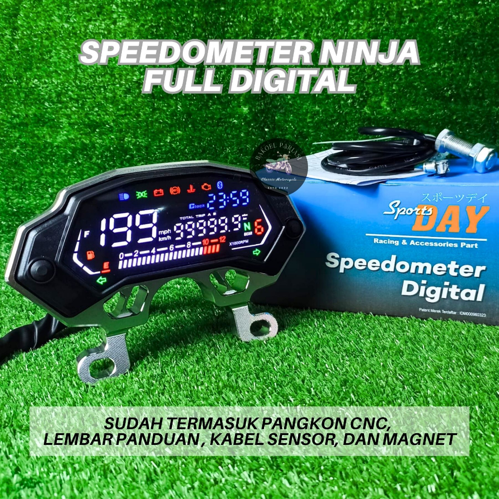 Speedometer NINJA DIGITAL SPIDO NINJA DIGITAL SPIDOMETER FULL INDICATOR ...