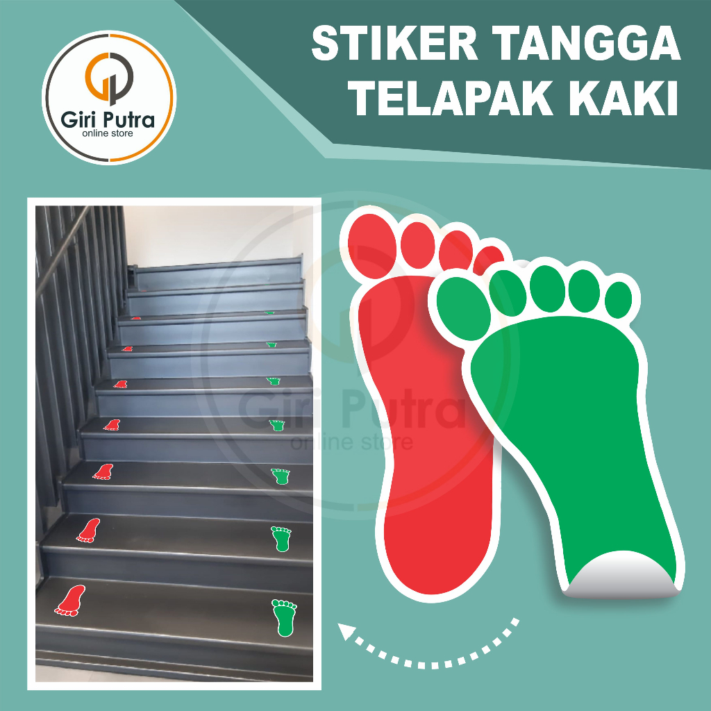 (Contains 6 sets) Footprint Stickers / Stair Stickers / Floor Footprint ...