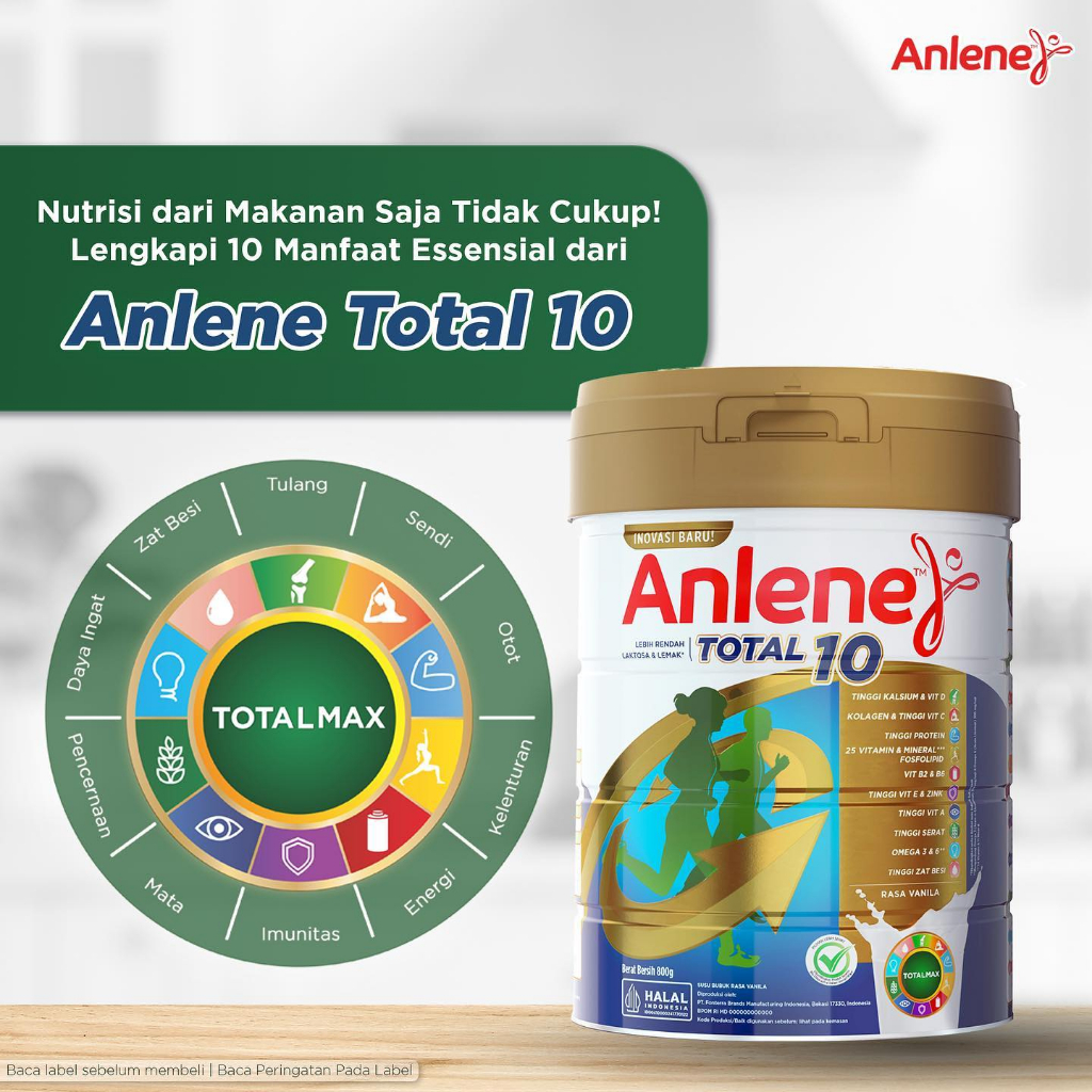 Anlene Total 10 Adult Milk Powder - 10 Essential Benefits High Calcium ...