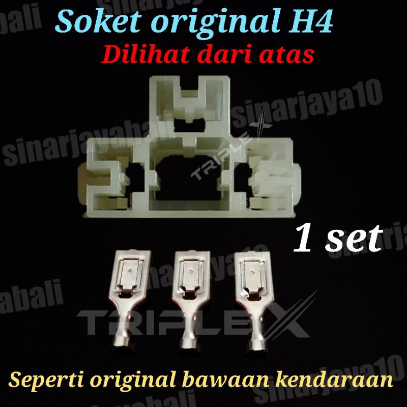 Original h4 headlight socket headlamp socket headlight car motorbike ...