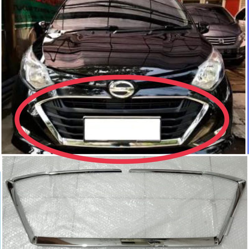 Original DAIHATSU SIGRA FRONT BUMPER GRILL LIST SET CHROME | Shopee ...