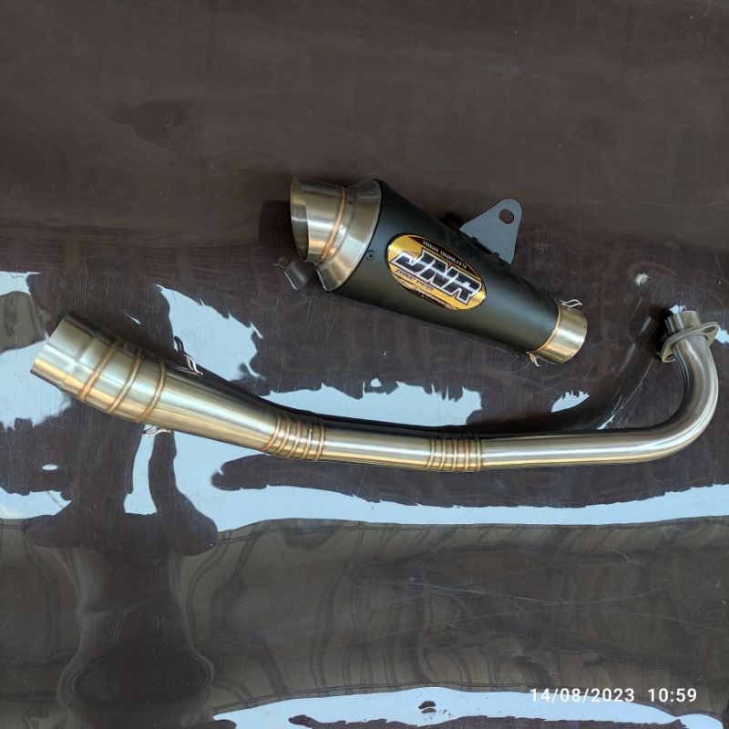 Drag Bike black koting Competition Exhaust 130cc-200cc Jupiter vega mx smash shogun karisma ...