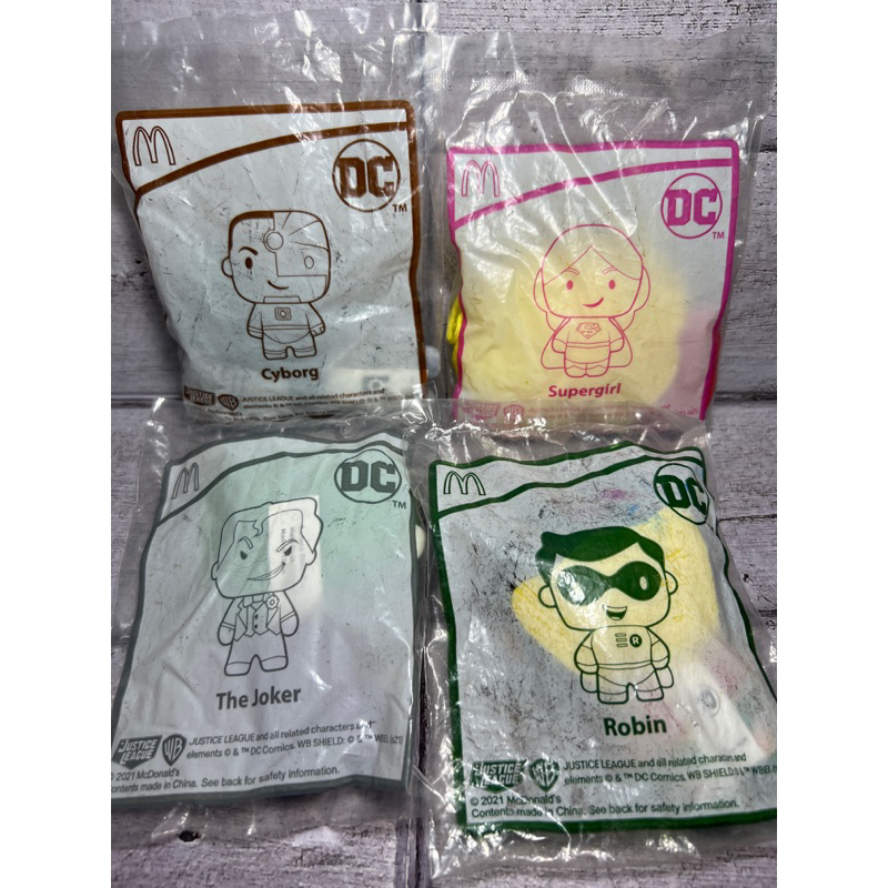 (NEW Seal) HAPPY MEAL DC SUPER GIRL ROBIN CYBORG THE JOKER MCD ...