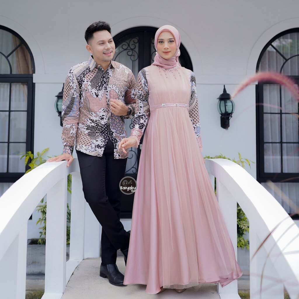 KEMEJA Gamis ROSE GOLD BATIK COUPLE Long Shirt GAMIS Graduation GAMIS ...