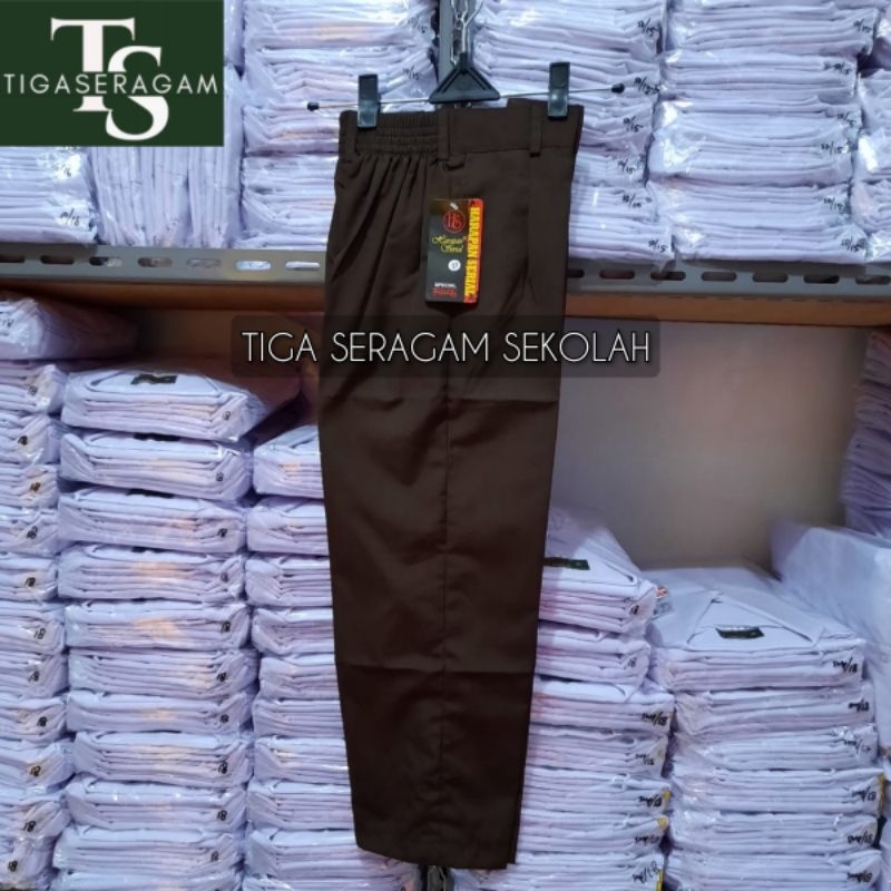 Long Brown Rubber Scout Pants Elementary/Middle/Senior School Uniform ...