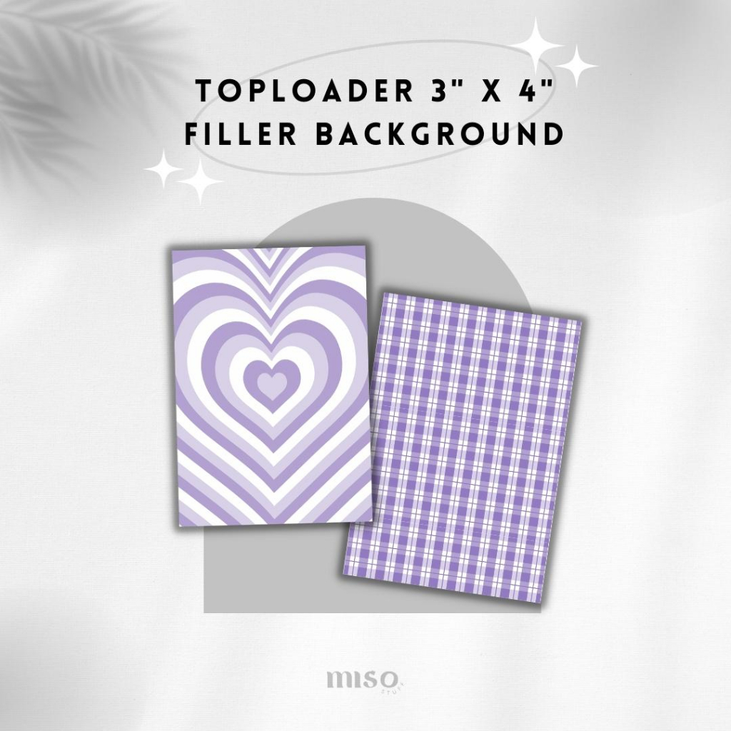 Toploader Photocard Background 3" x 4" PURPLE / Toploader Photocard ...