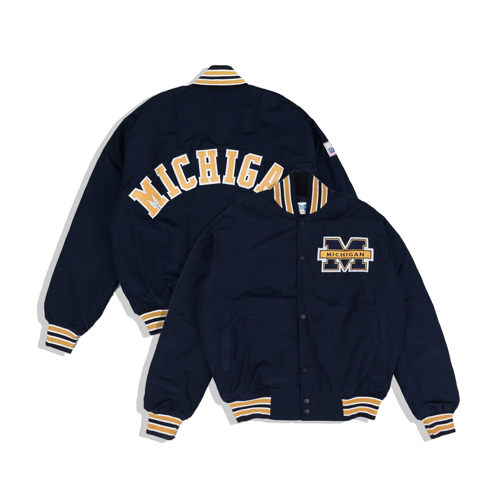 Varsity JACKET MICHIGAN UNIVERSITY M AMERICAN FOOTBALL VINTAGE FULL TAG ...