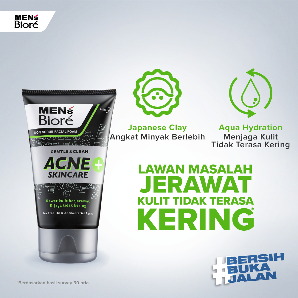 Men's Biore Acne Skincare Facial Foam 100gr | Shopee Malaysia