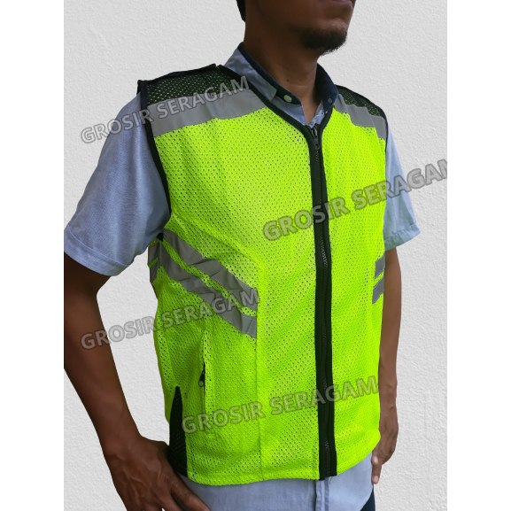 HIJAU Gs Green Flame Safety Vest Project Work Net Vest | Shopee Malaysia
