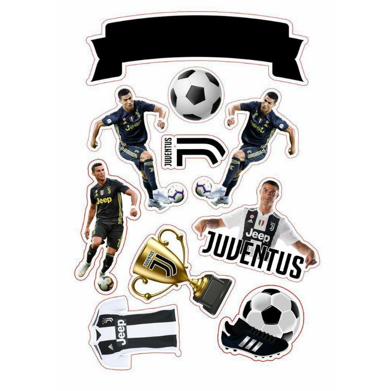 Free NAME Cake Topper Juventus / Cristian Ronaldo theme | Shopee Malaysia