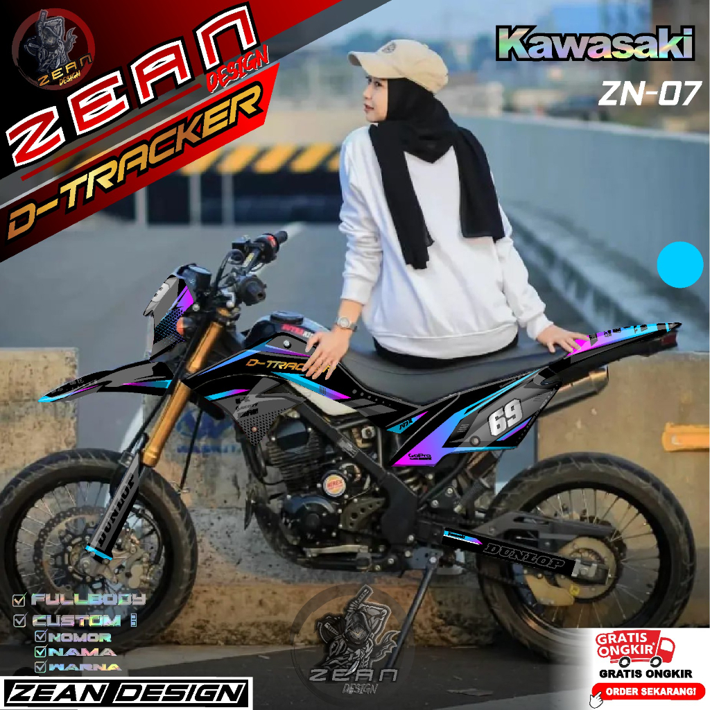 Decal Sticker Motorcycle Cross Dtracker 150 New Fullbody - Dekal ...