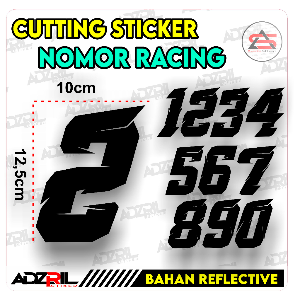 Cool RACING Number CUTTING STICKER/Number STICKER/Cool STICKER/BODY ...