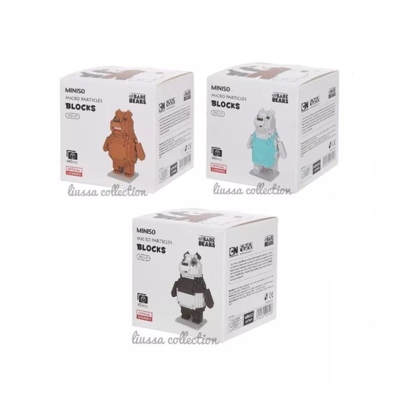 Miniso Toys - We Bare Bears Building Blocks | Shopee Malaysia