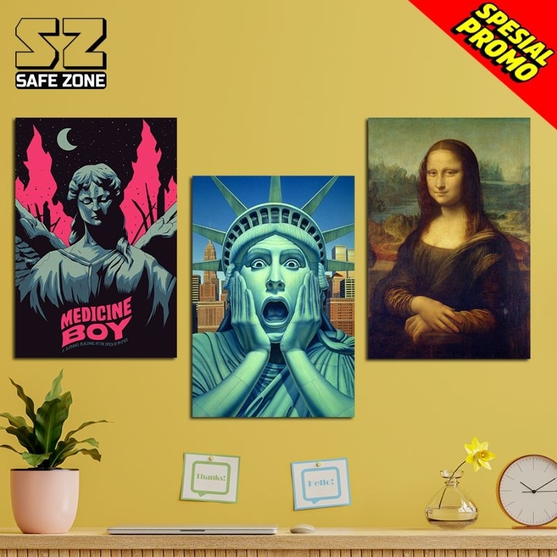 Wall Display aesthetic poster lapis kayu made safezone 20x30cm | Shopee ...