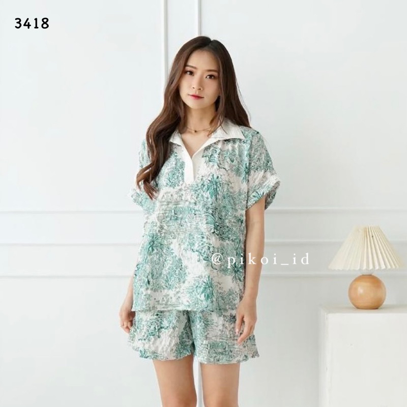KATUN One set Cotton rayon pastel/sleeveless set korea/ruffle set Women Cotton Short Box 3418 ...