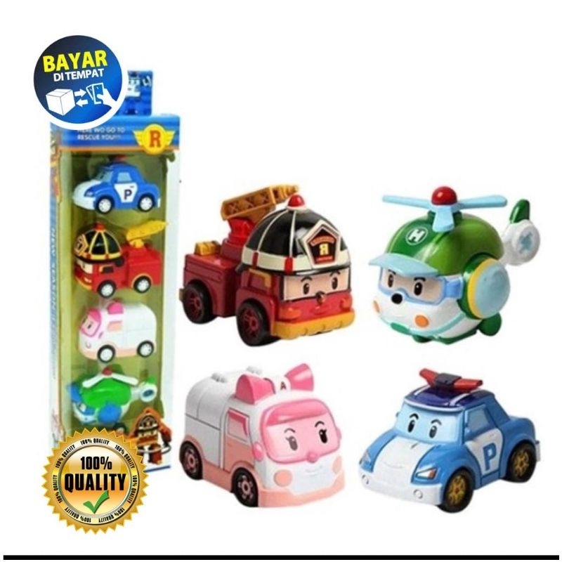 Robocar POLI Toys SET Of 4pcs Good Materials | Shopee Malaysia