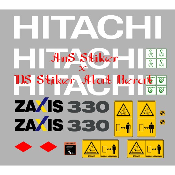 Hitachi Excavator Sticker Zaxis ZX 330 Heavy Equipment Sticker | Shopee ...
