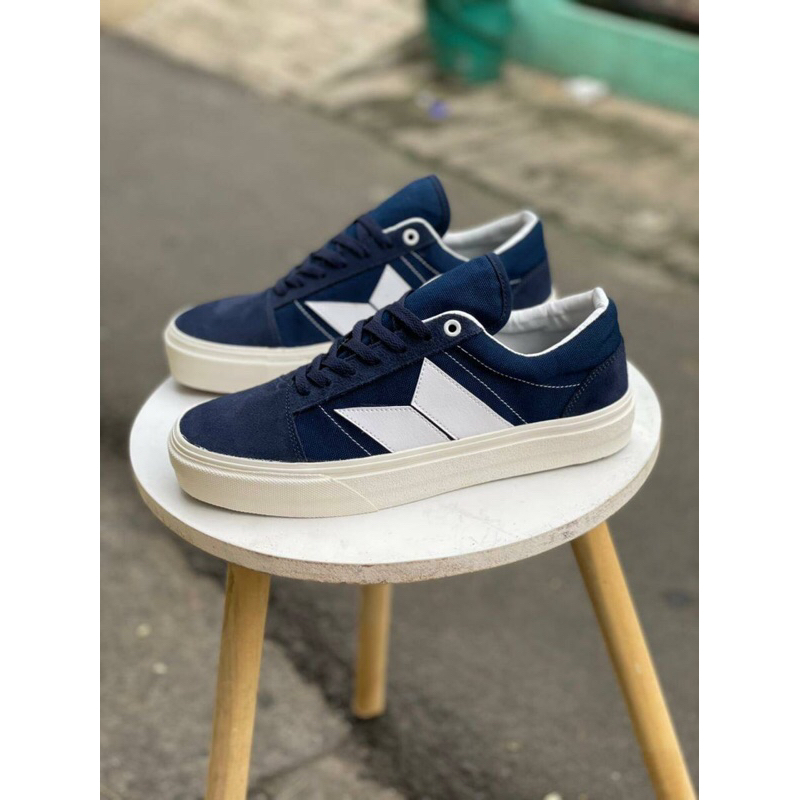 PRIA Macbeth Navy White Men's Sneakers | Shopee Malaysia