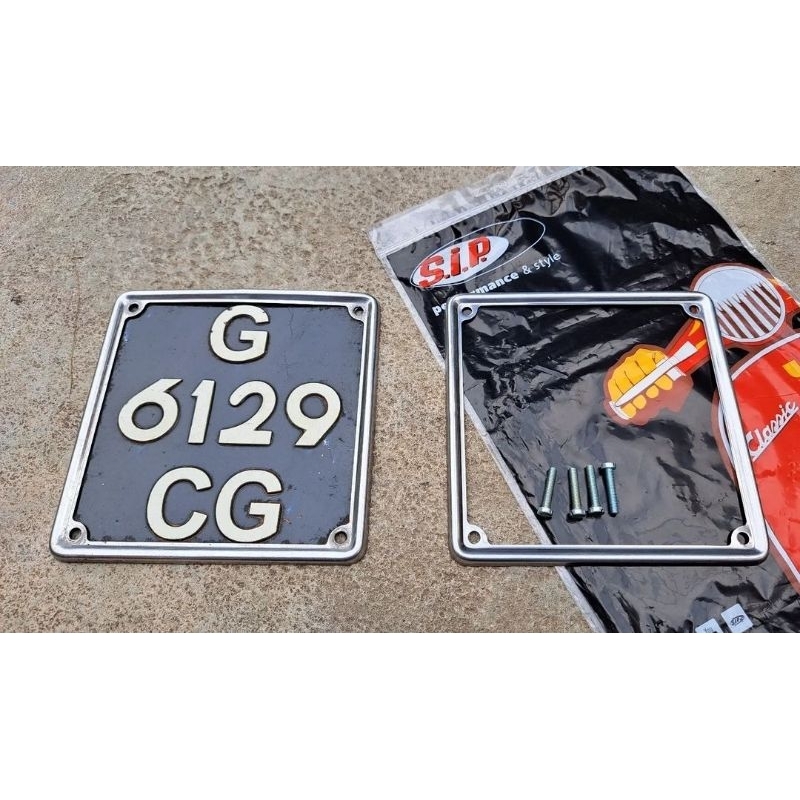 VESPA REAR NUMBER PLATE FRAME, PRECISION DETAILS SIP MODEL | Shopee ...