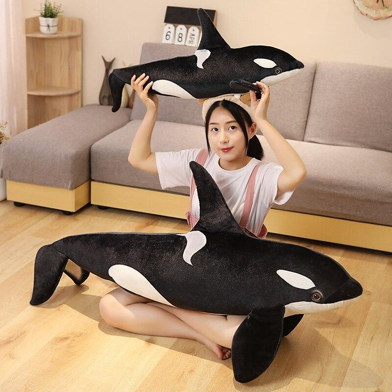 90cm Plush Toy Whale Fat Killer Doll Orcinus Orca Stuffed Shark Fish ...