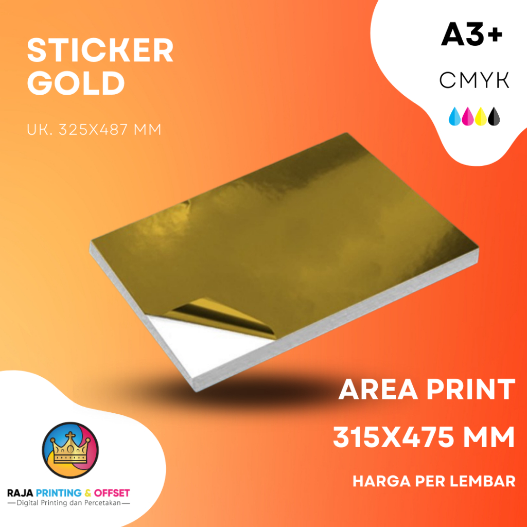 Digital PRINT A3+ PRINT Sticker Gold Sticker | Shopee Malaysia
