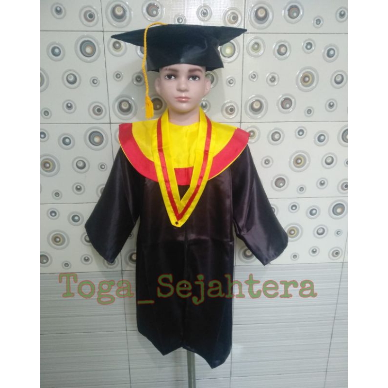 MERAH Graduation Toga Costume Uniform for Preschool, Kindergarten ...