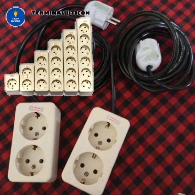 MESIN HITAM PUTIH Uticon socket 1,2,3,4,5,6 Holes + cables 1.1,2,3,4,5 ...