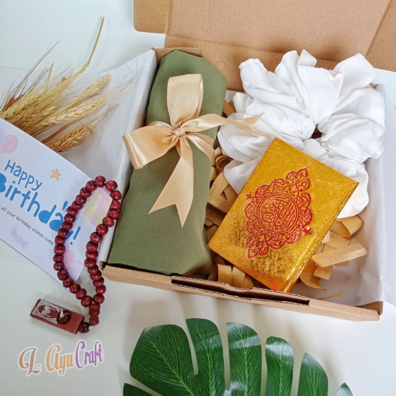 L-ayucraft Hampers Hijab pashmina || Wedding / birthday / graduation gift (Free greeting card ...