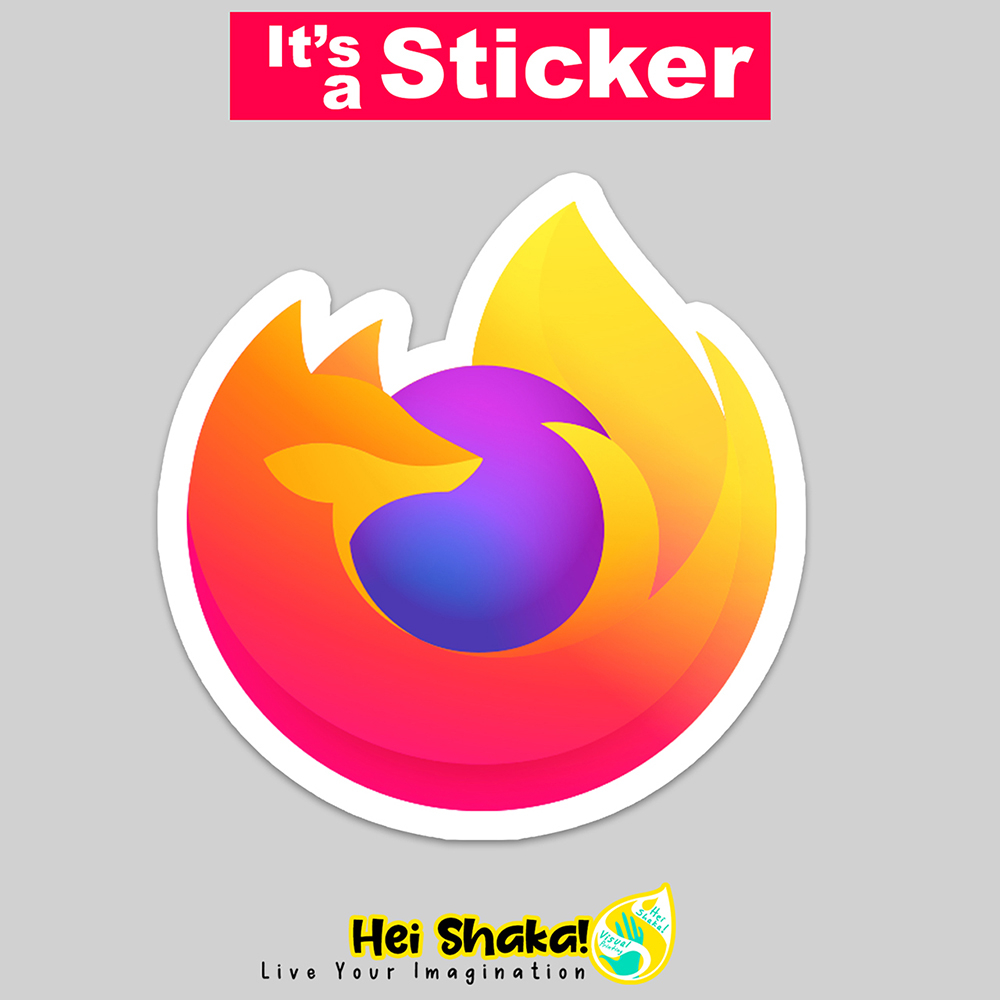 Firefox New Icon Sticker Waterproof Vinyl Material | Shopee Malaysia