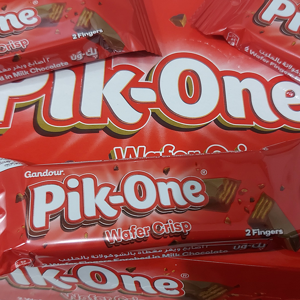 Pik-one Gandour Milk Chocolate Coated Crispy Biscuit Wafer 2-Finger ...