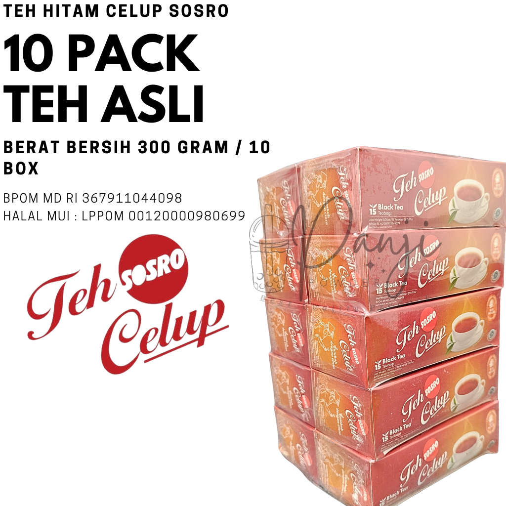 Sosro TEA BAGS CONTENTS 15 / 1 PACK CONTAINS 10 BOXES SOSRO TEA BAGS ...