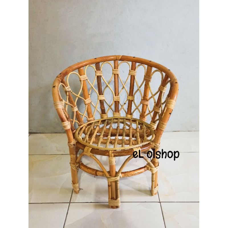 Children's Rattan Chair Children's mini Conch Chair | Shopee Malaysia