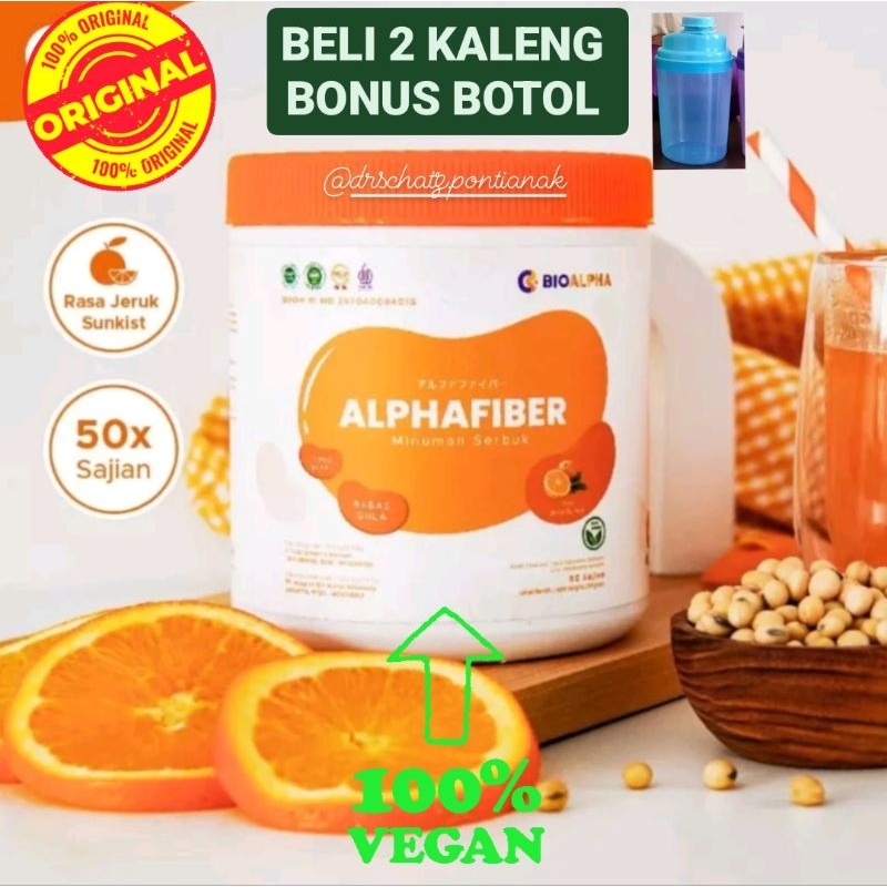 Alphafiber Orange SUNKIST Flavor 250gr For 50x Serving BPOM HALAL ORIGINAL BY BIOALPHA ALPHA ...