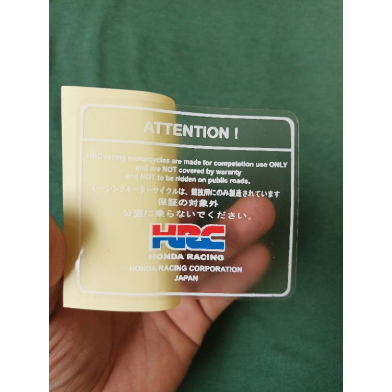Transparent hrc Sticker | Shopee Malaysia