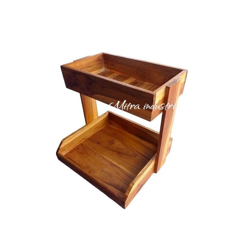 KAYU Kitchen spice rack Jar rack Teak wood onion rack full finishing ...